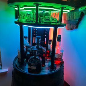 Motorized Bourbon Barrel Liquor Cabinet (patent Pending) With Remote ...