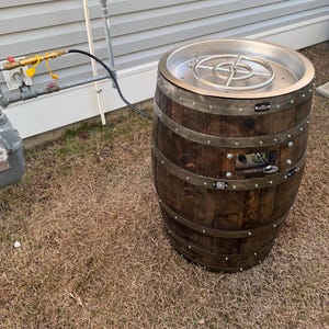 Rustic Bourbon Barrel Fire Pit - Propane or Natural Gas (BTO) - Etsy