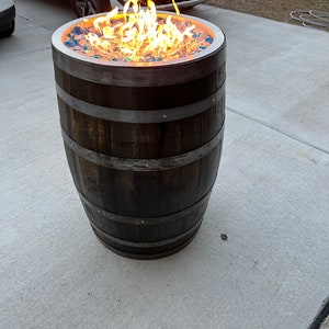 Rustic Bourbon Barrel Fire Pit - Propane or Natural Gas (BTO) - Etsy