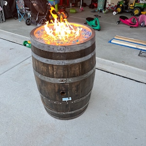 Rustic Bourbon Barrel Fire Pit - Propane or Natural Gas (BTO) - Etsy