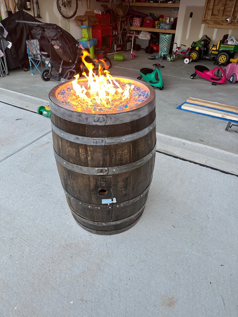 Rustic Bourbon Barrel Fire Pit - Propane or Natural Gas (BTO) - Etsy