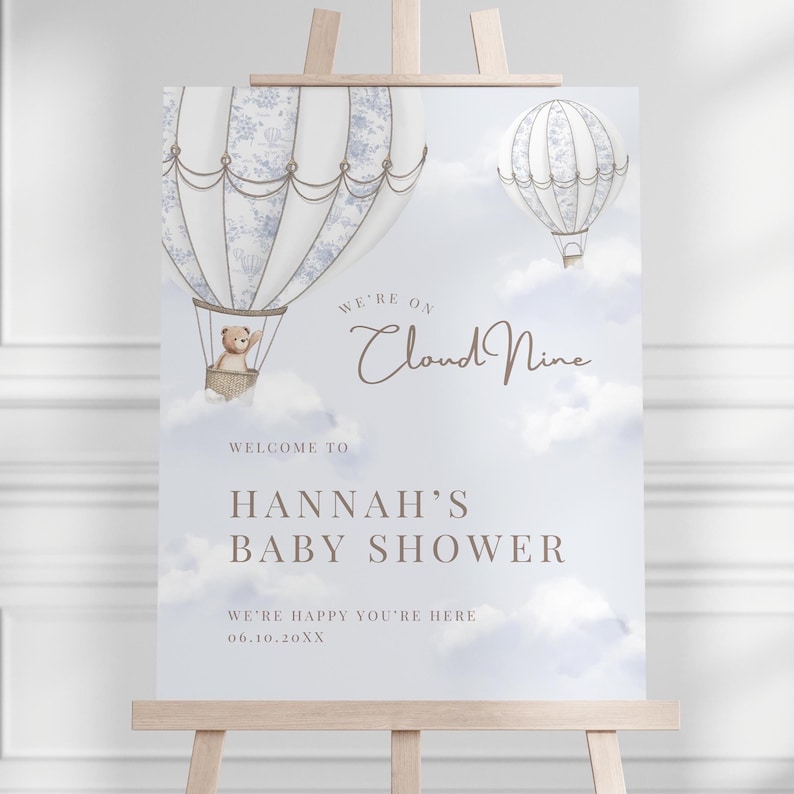 Baby Shower Welcome Sign Template Digital Download Party Decoration ...