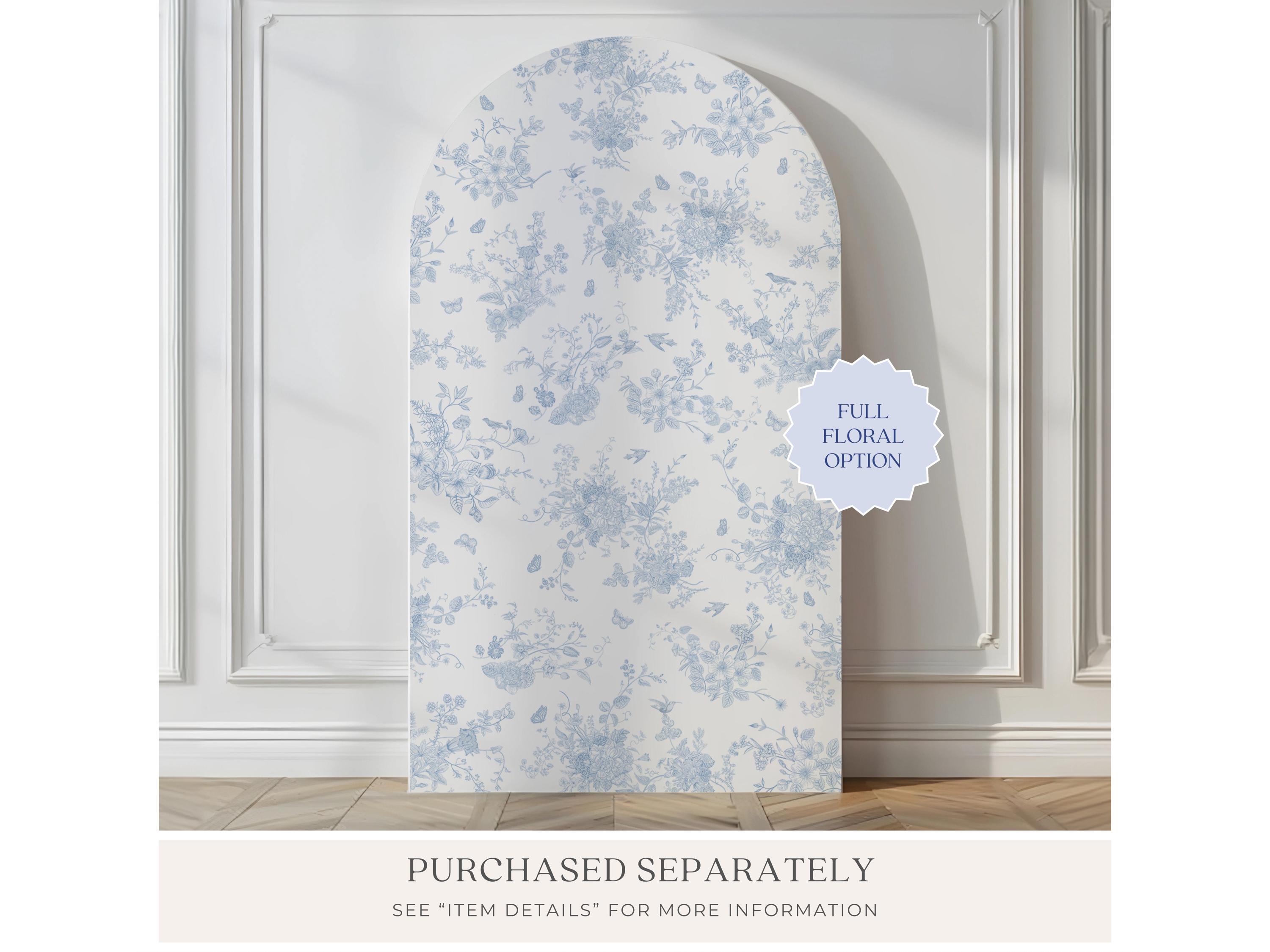 Blue Floral Wedding Photo Decor Birthday Digital Download Elegant ...
