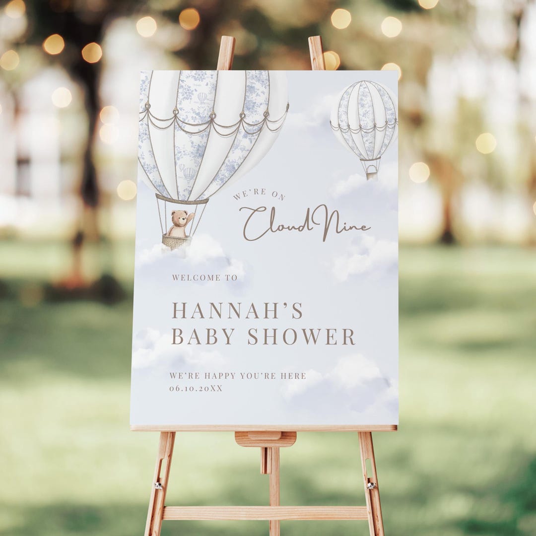 Baby Shower Welcome Sign Template Digital Download Party Decoration ...