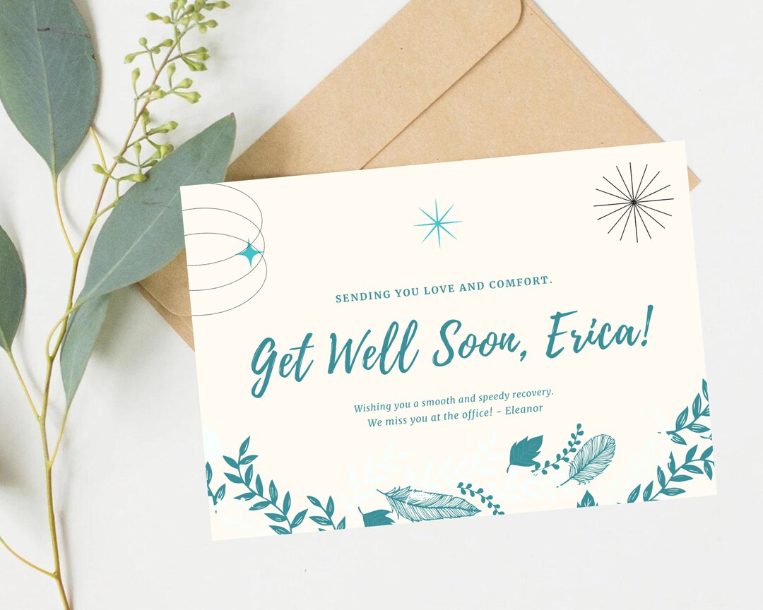 Get Well Soon Card | Printable Get Well Card | Get Well Print ...