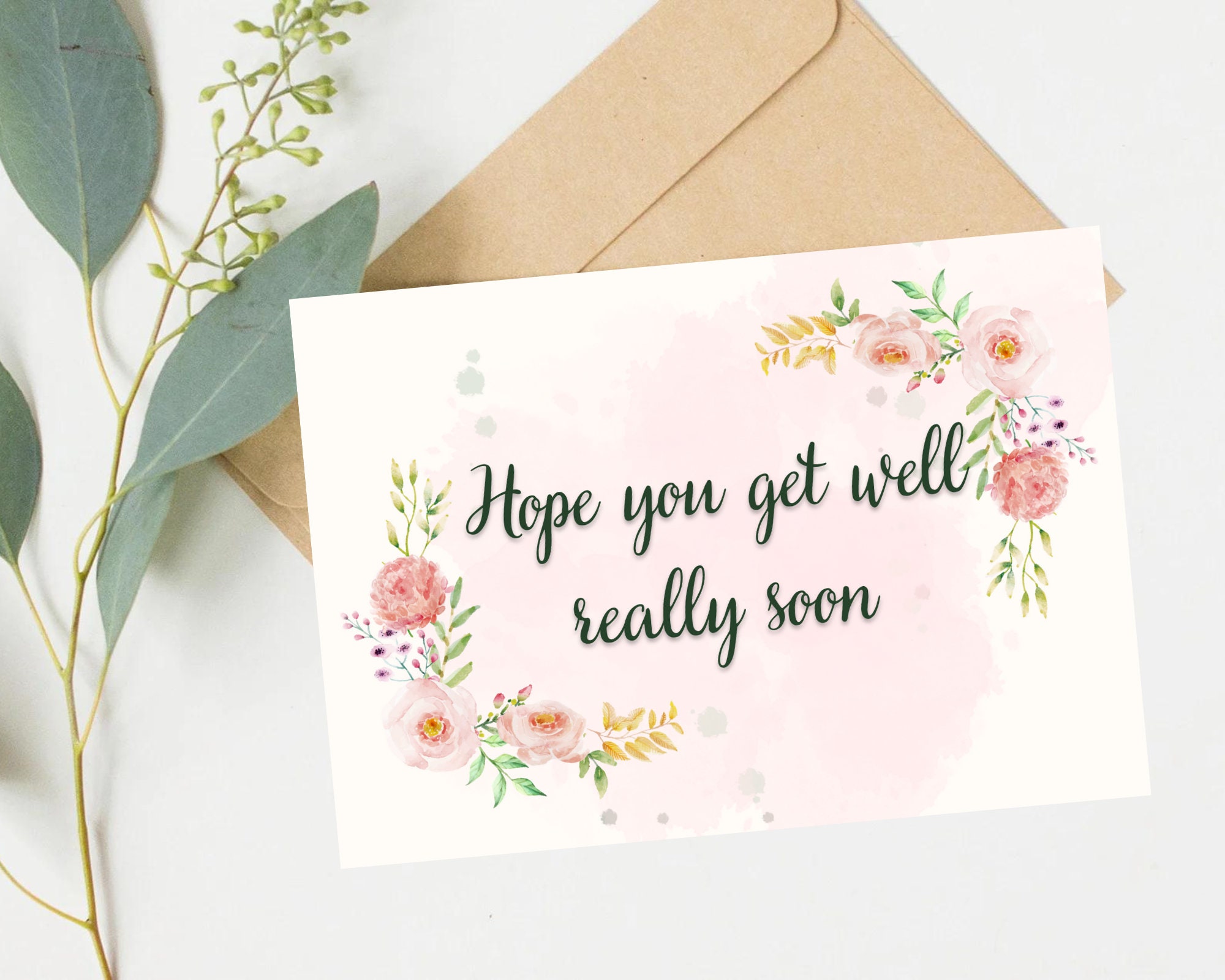 Get Well Soon Card Printable Get Well Card Get Well Print Wellness Card ...