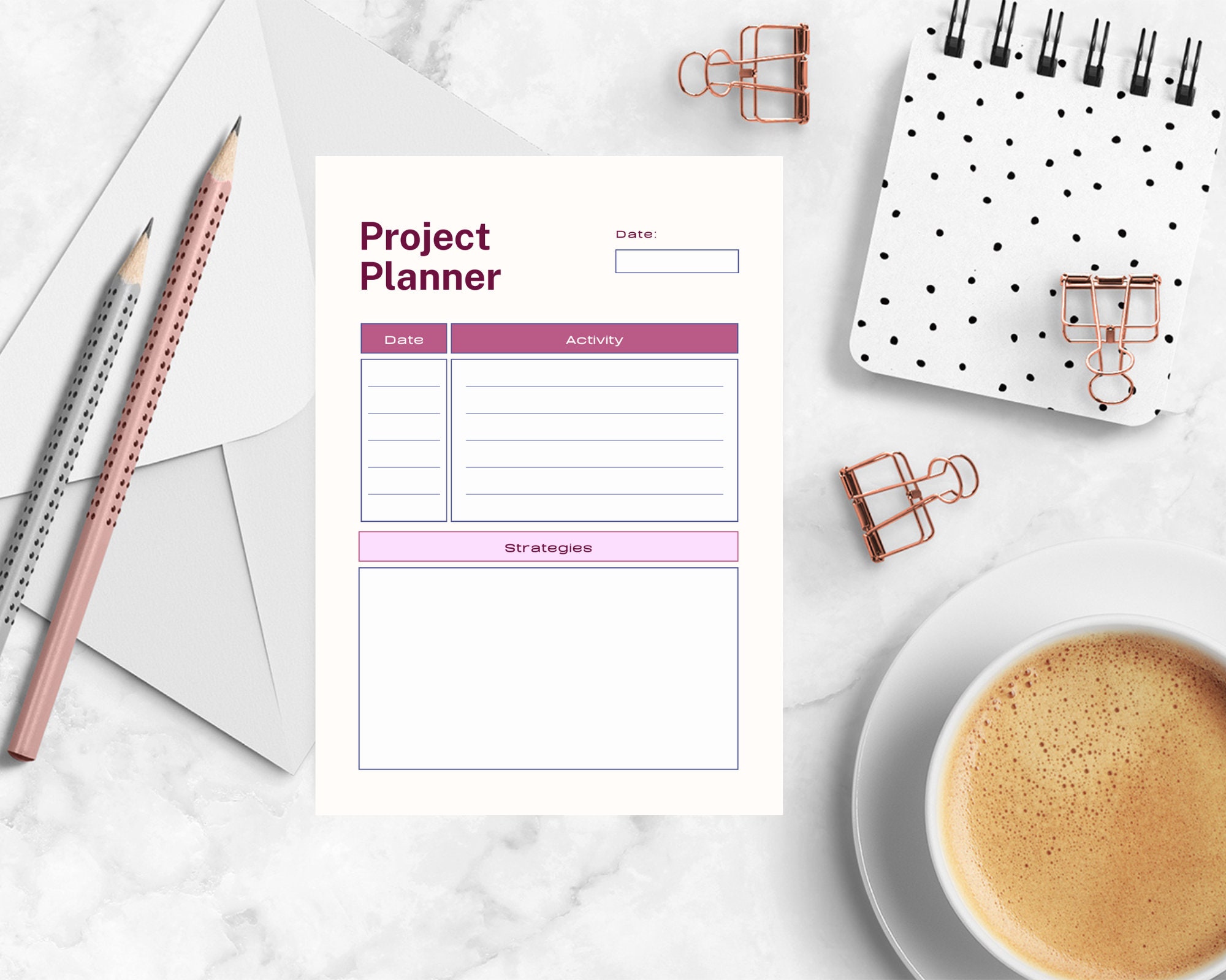 Project Planner Printable | Project Planner Template | Project Planner ...