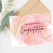 Pink Congratulations Card Template Printable Editable Card Template ...