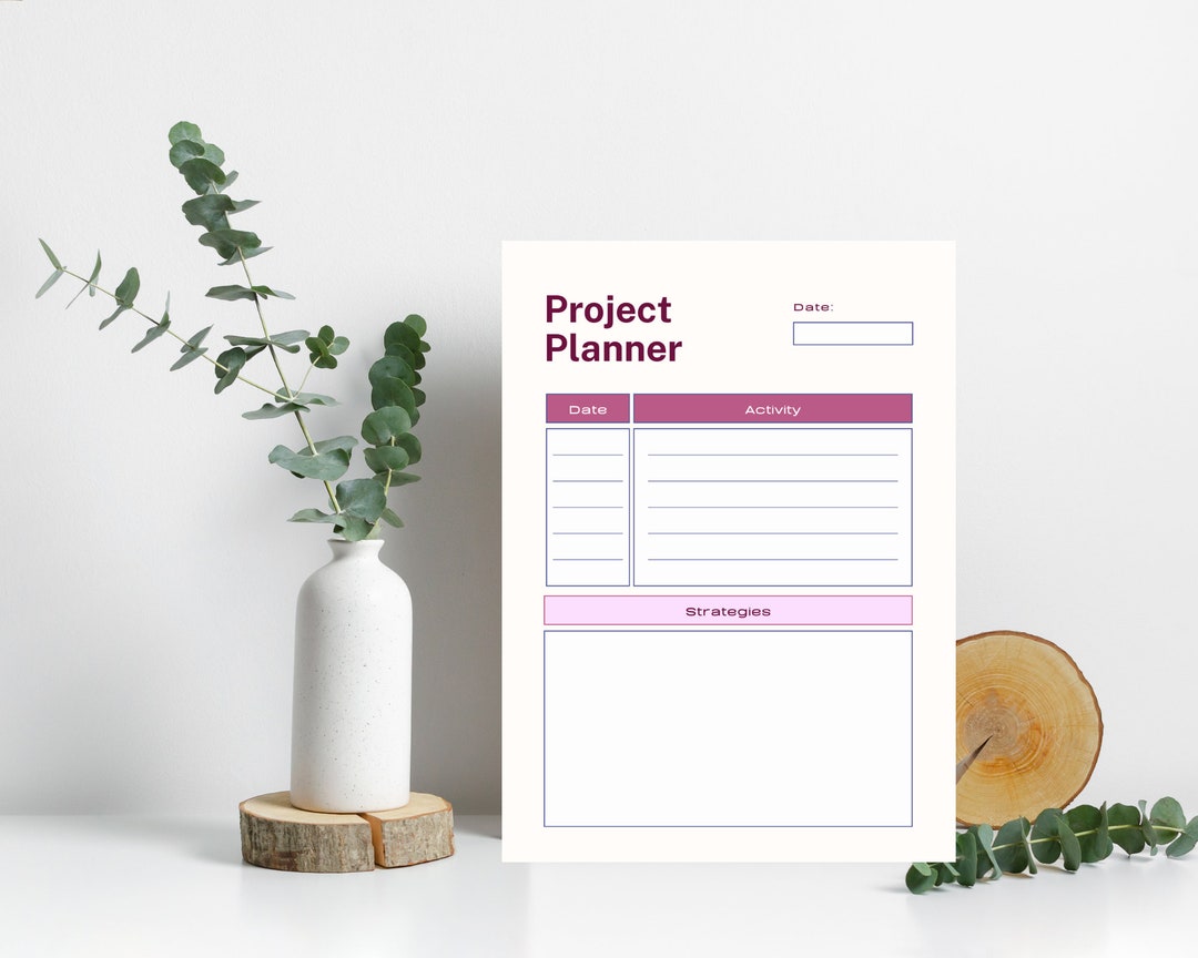 Project Planner Printable | Project Planner Template | Project Planner ...
