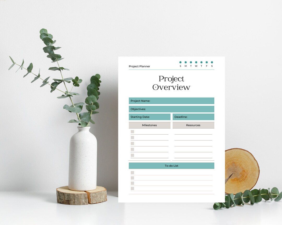 Project Overview | Project Planner Printable | Project Planner Template ...