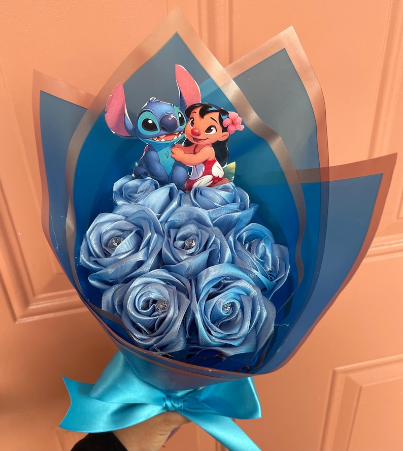 Lilo & Stitch, Bouquet, Rosas Eternas, Eternal Roses. - Etsy