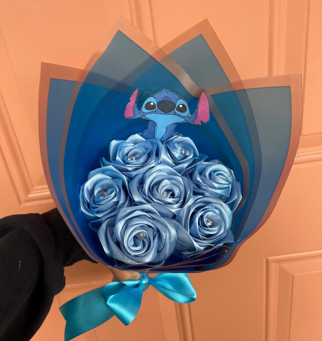 Stitch, Bouquet, Rosas Eternas, Eternal Roses. - Etsy