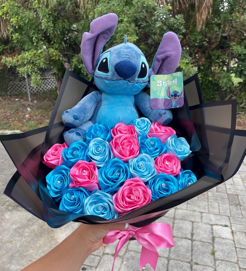 Eternal Roses, Stitch, Bouquet, Roses, Rosas Eternas, Ramo Buchón. - Etsy