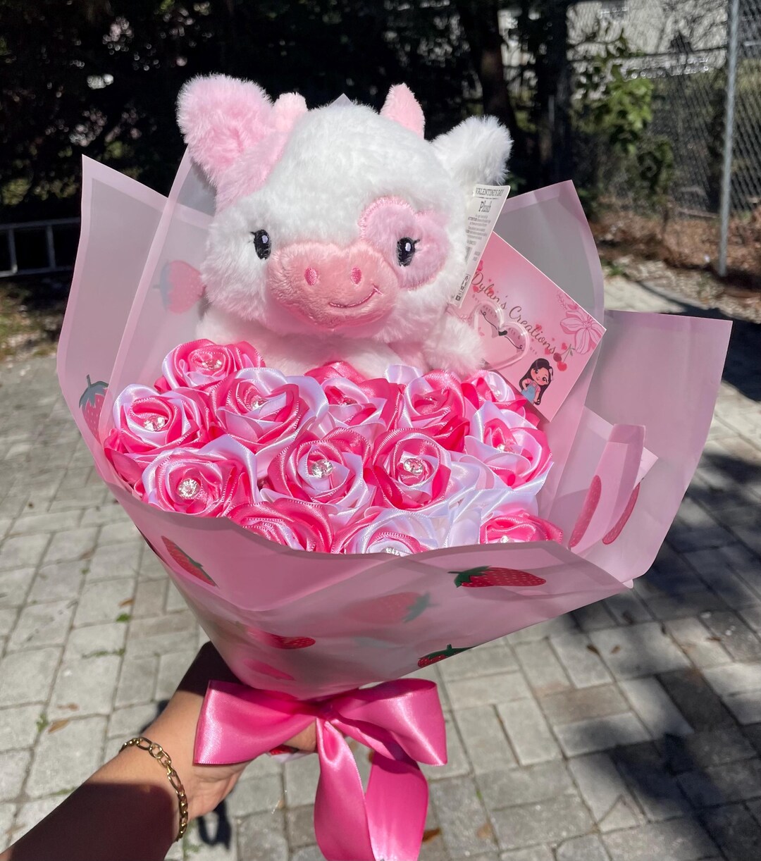 Cow Bouquet, Ramo, Rosas Eternas, Eternal Roses, Valentines - Etsy