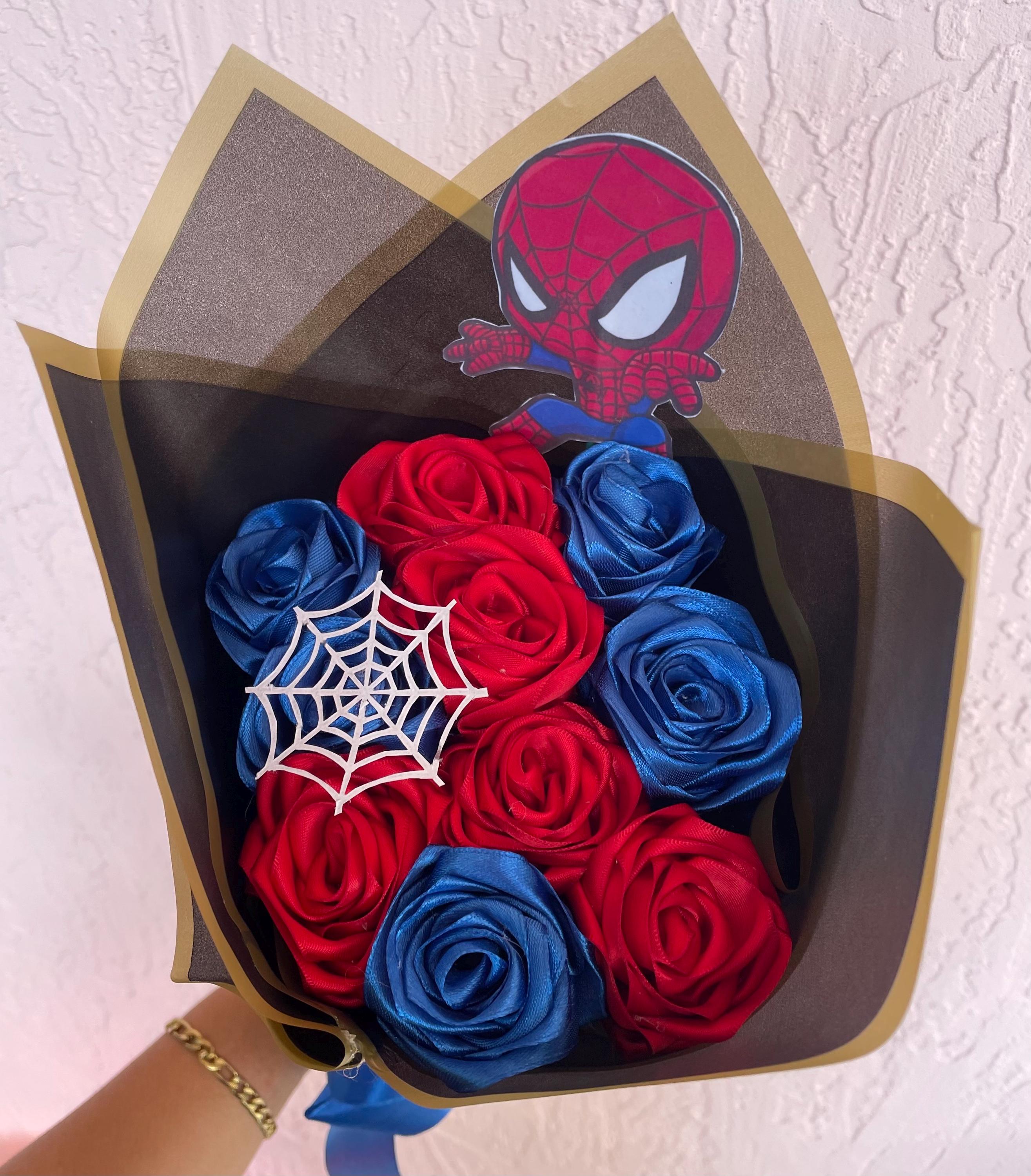 Spider-man Bouquet, 10 Roses, Eternal Roses - Etsy