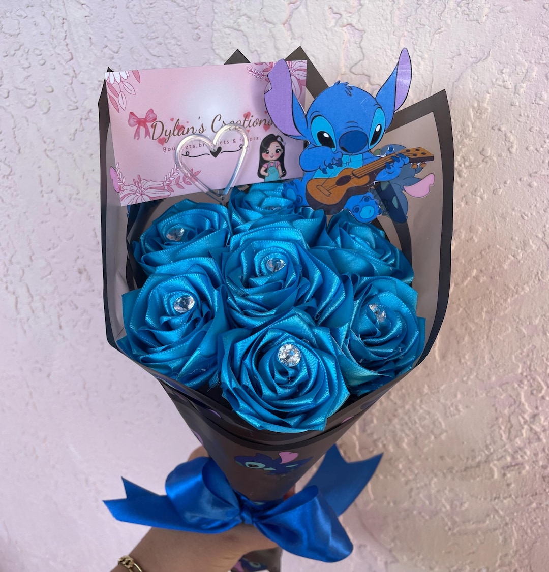 Stitch Bouquet, Rosas Eternas, Eternal Roses, Ramo Stitch. - Etsy
