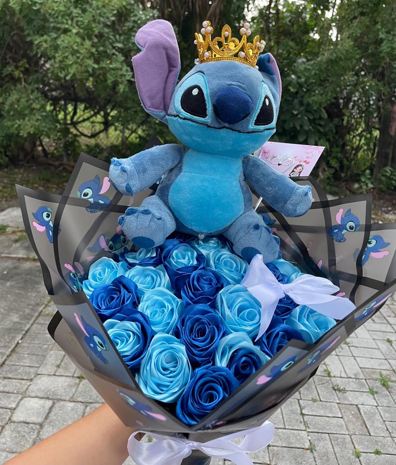 Stitch Bouquet, Eternal Roses, Ramo Buchón - Etsy