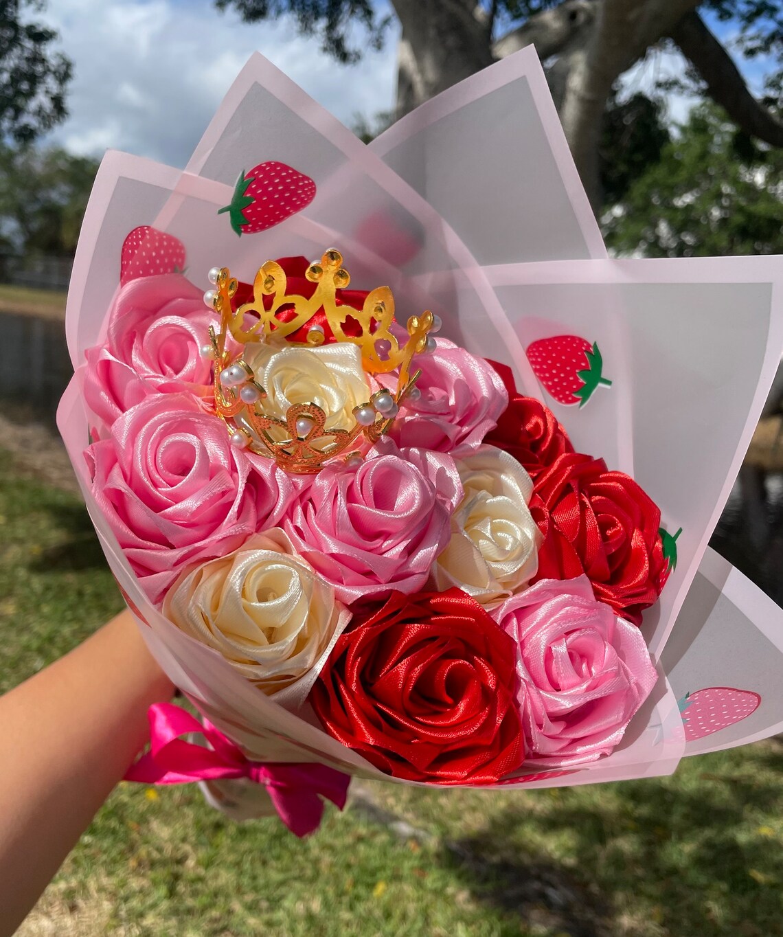 Eternal Roses, Bouquet,roses Bouquet, Red, Pink & Ivory, Gift, Ramo ...