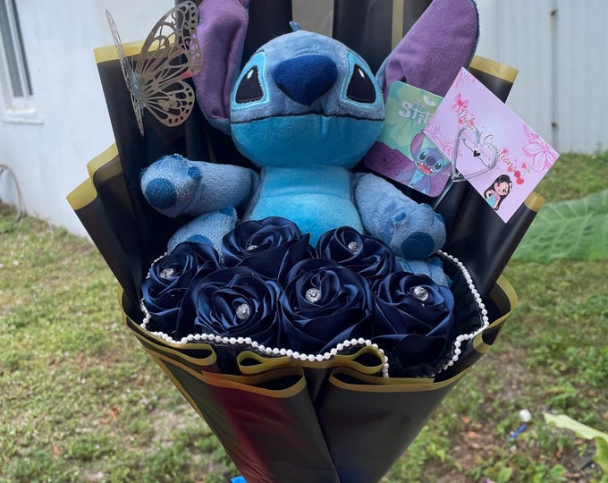 Stitch Bouquet, Eternal Roses, Rosas Eternas, Blue Roses - Etsy