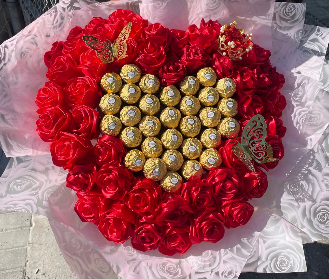 Eternal Roses, Bouquet,roses Bouquet, Red,pink and Ivory, Gift, Ramo ...