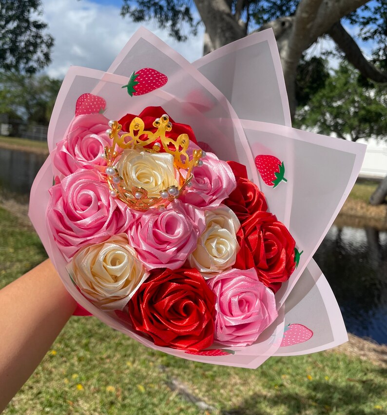 Eternal Roses, Bouquet,roses Bouquet, Red, Pink & Ivory, Gift, Ramo ...