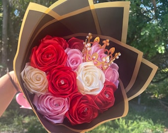 Stitch & Angel Bouquet, Ramo Buchón, Rosas Eternas, Eternal Roses - Etsy