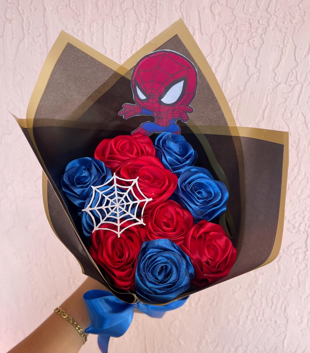 Spider-man Bouquet, 10 Roses, Eternal Roses - Etsy