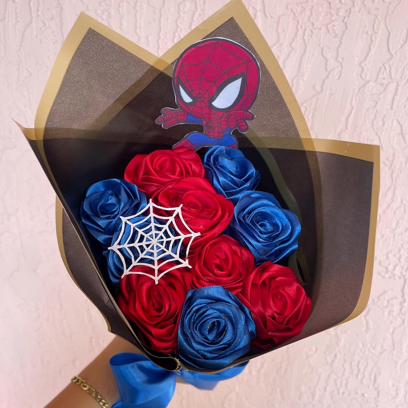 Spiderman Flower Bouquet - Etsy