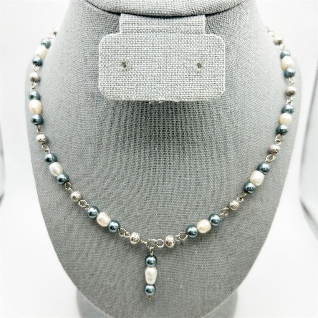 White With Blue Pearl