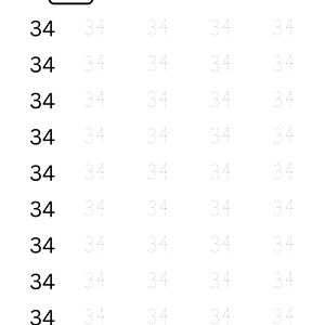 Preschool Activity Worksheet - Number Tracing - 1 to 50 - Etsy