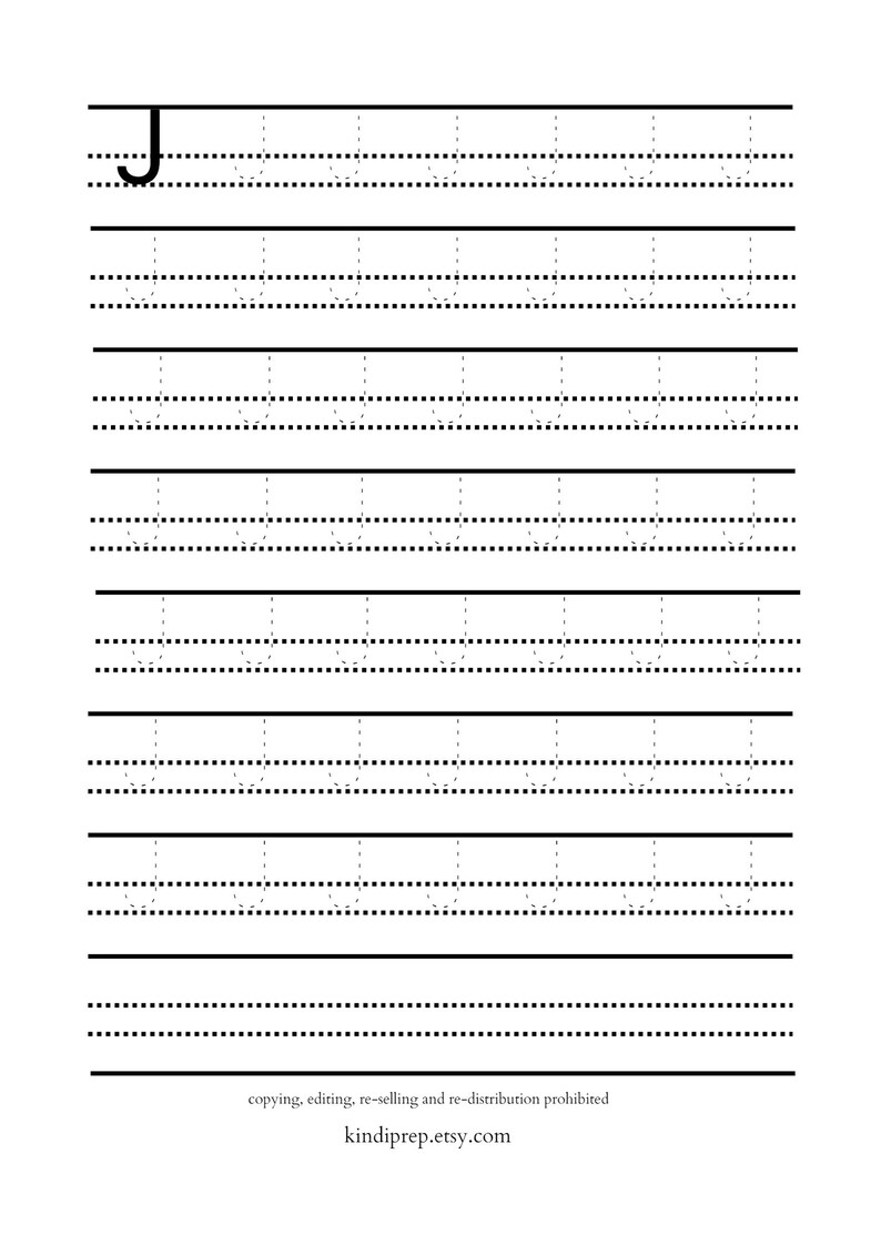 Tracing ABC Preschool Activity Worksheet, Capital Letters - Etsy