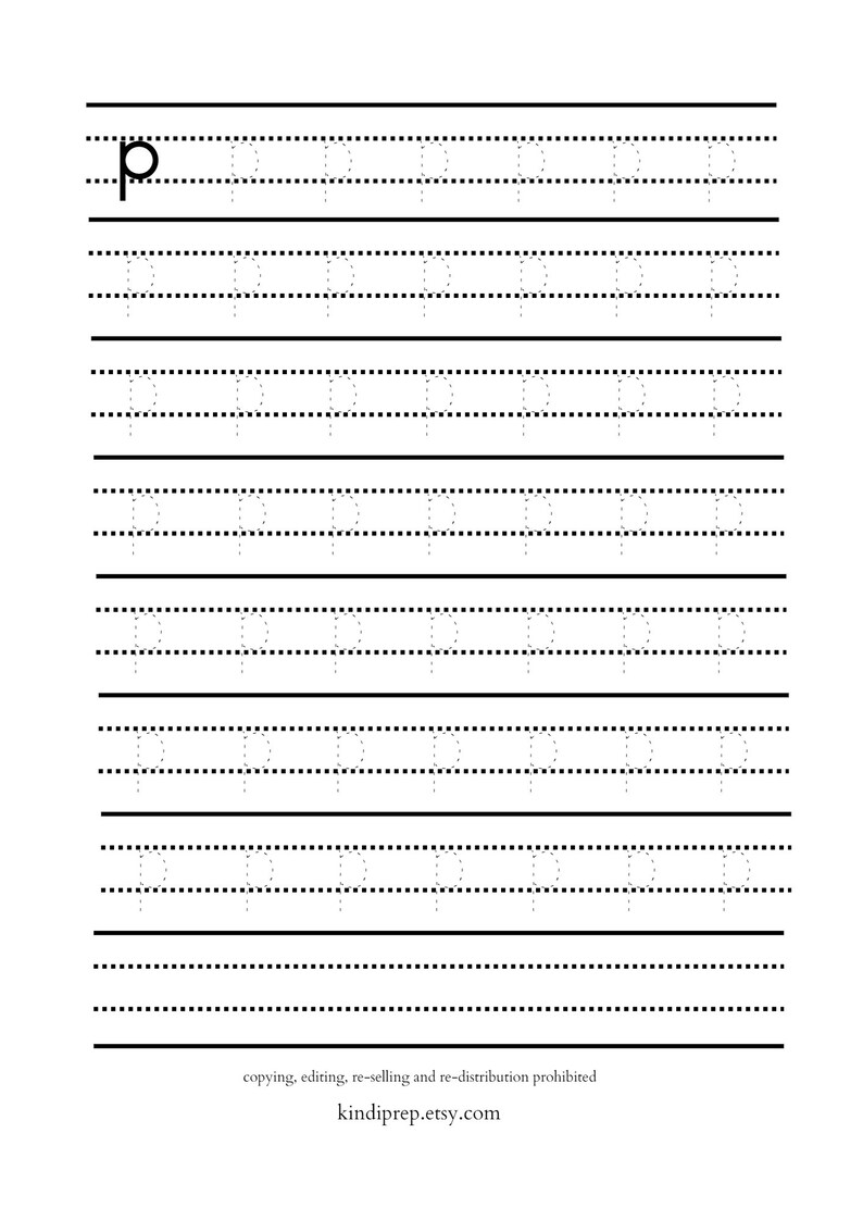 Tracing ABC Preschool Activity Worksheet, Small Letters - Etsy