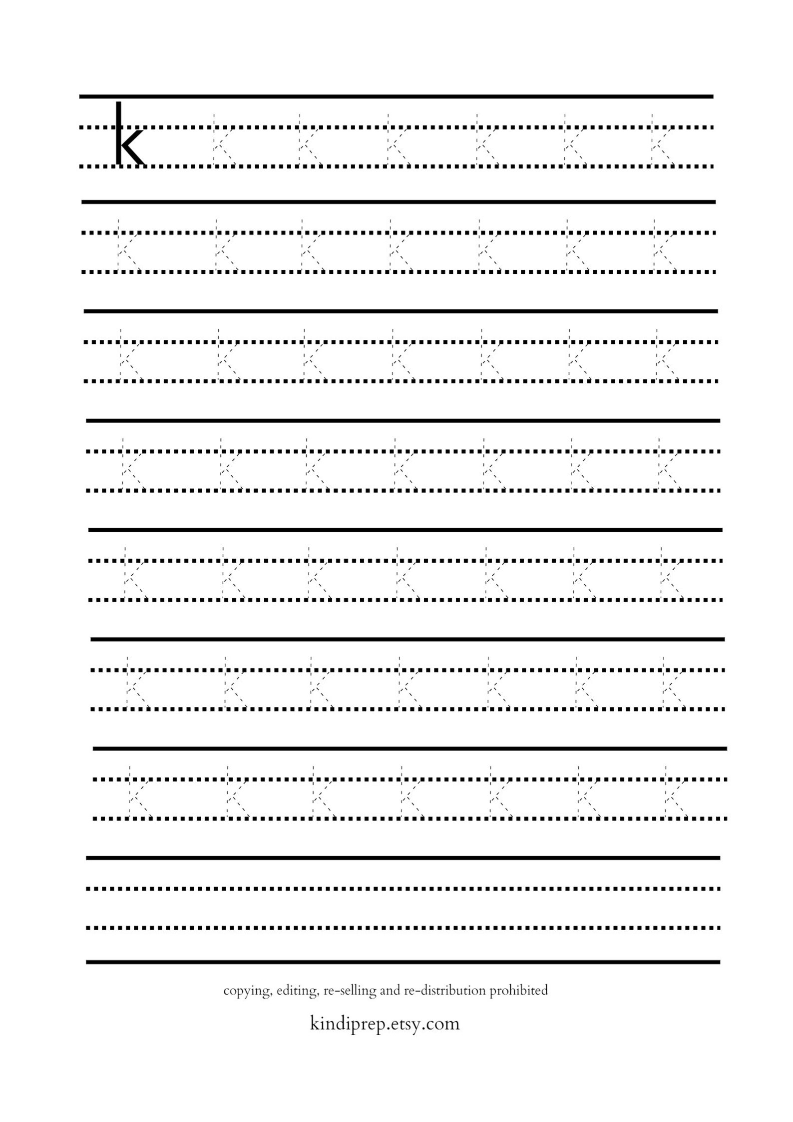 Tracing ABC Preschool Activity Worksheet, Small Letters - Etsy