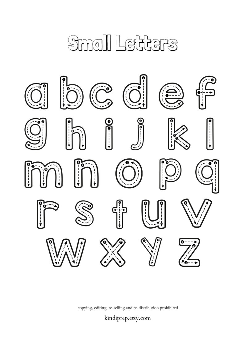 Preschool Activity Letter And Number Tracing Etsy