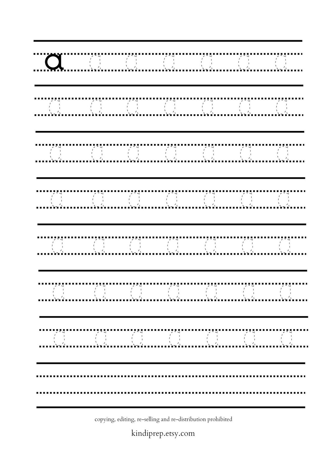 Tracing ABC Preschool Activity Worksheet, Small Letters - Etsy