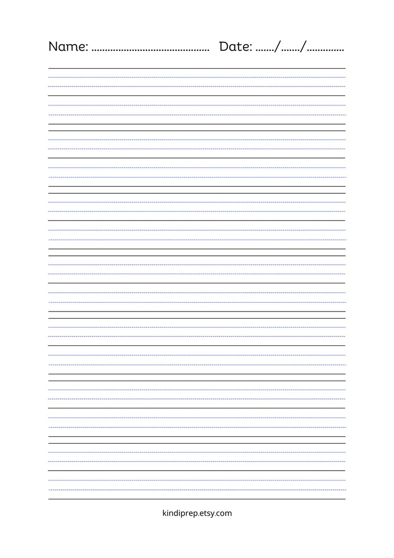 Handwriting Practice Worksheet - Etsy