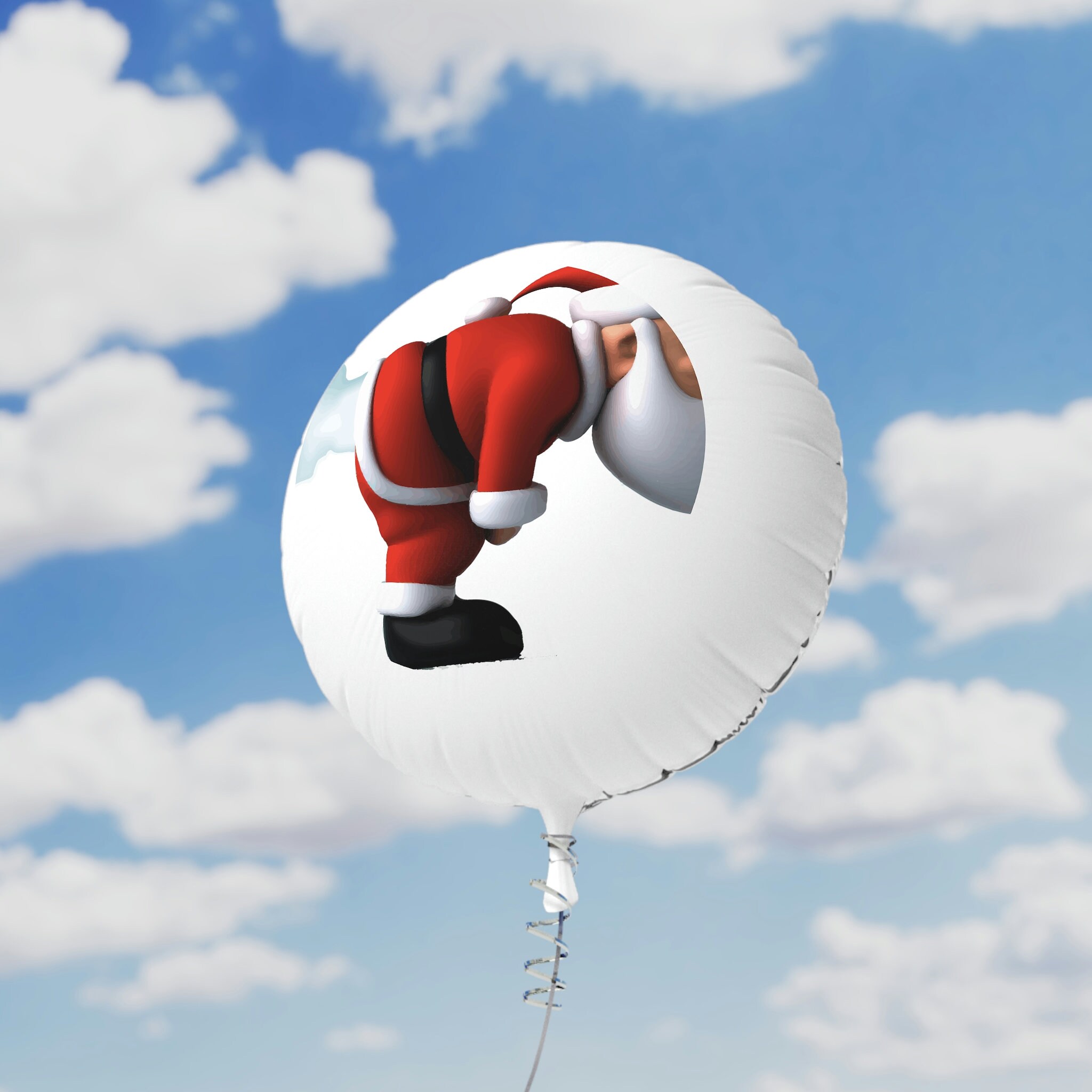 Santa Helium Farting Gas - Mylar Helium Balloon - Etsy