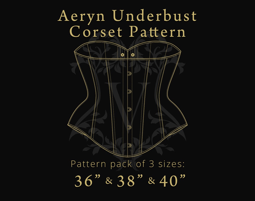 Aeryn Underbust Corset Pattern | Plus Size | Digital A4 & A3 Files ...