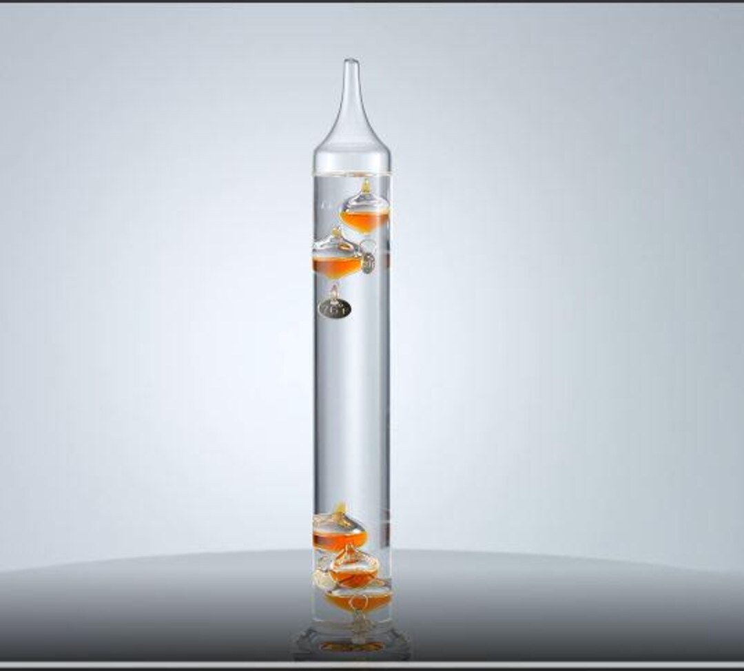 Orange Galileo Thermometer With Floating Balls - Etsy