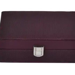 Purple Woven Embossed Faux Leather Jewelry Box With Mirror and Lock - Etsy