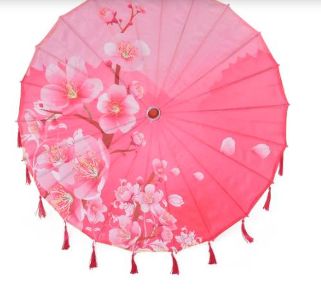 Pink Floral Sunshade Parasol (not for Use in Rain) - Etsy
