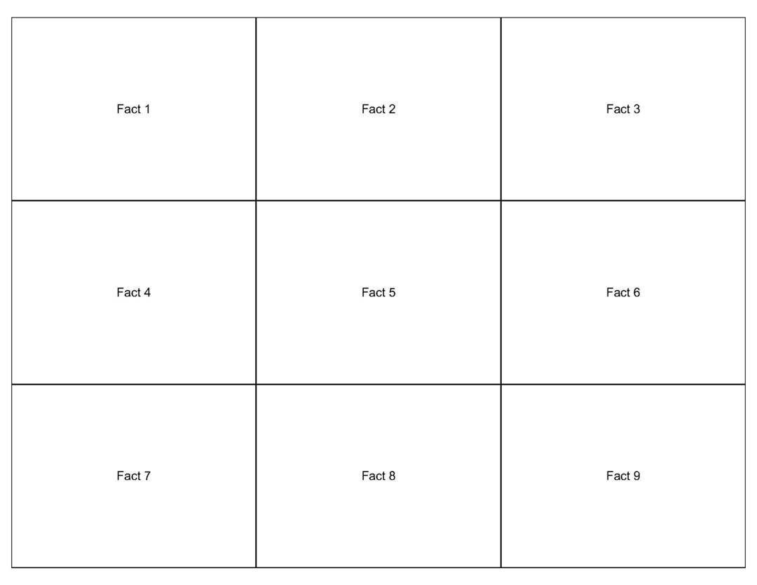 Flash Card Fillable Form, 3x3 - Etsy