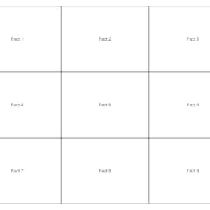 Flash Card Fillable Form, 3x3 - Etsy