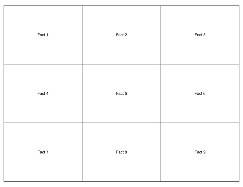 Flash Card Fillable Form, 3x3 - Etsy