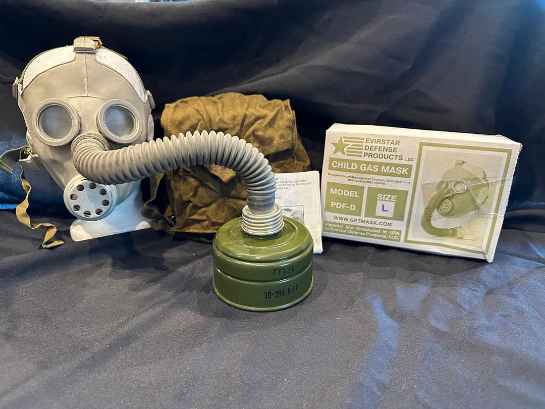 Soviet Russian Gas Mask Pdf-7 Child Full Set Soviet Gas Mask Filter ...