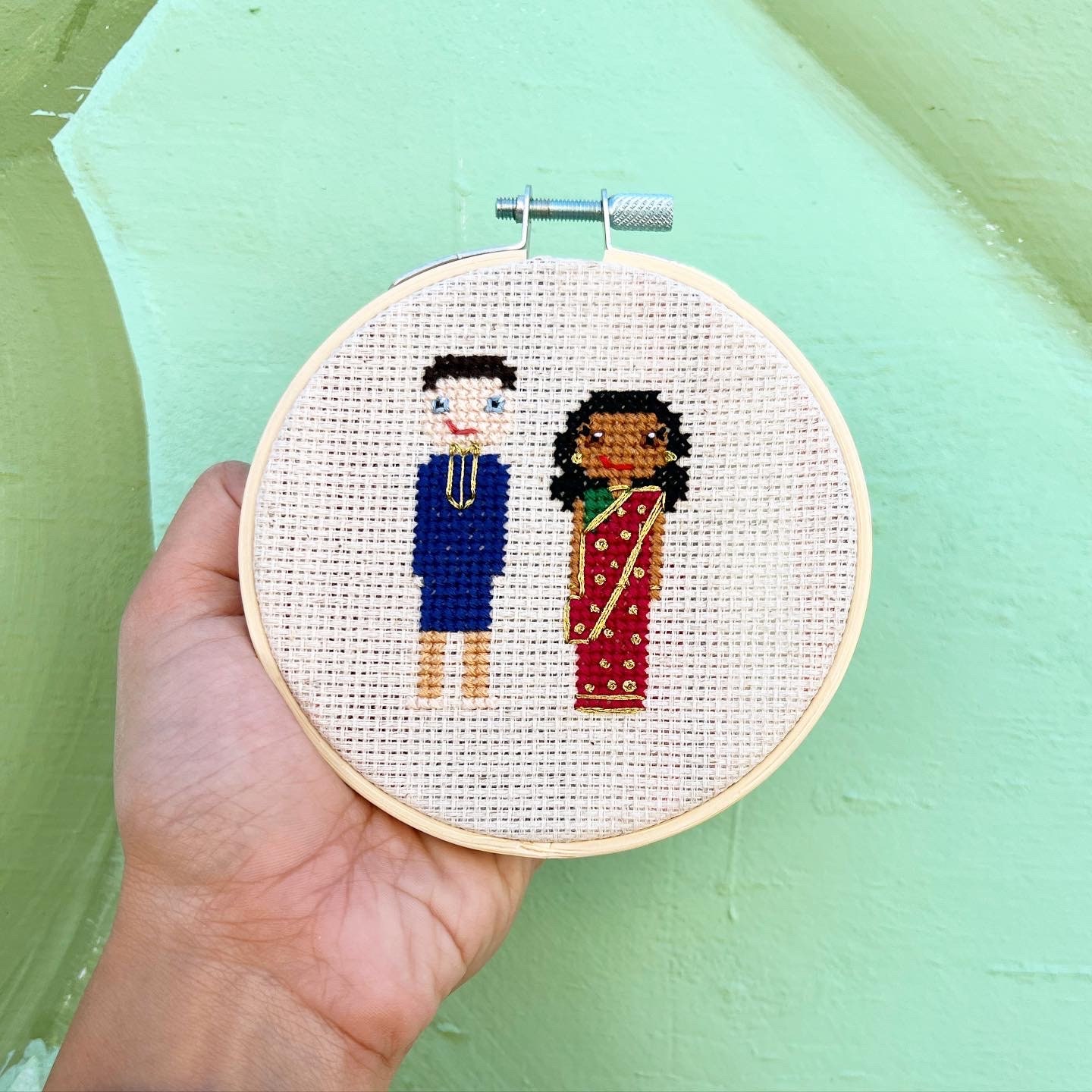 Indian Wedding Custom Cross Stitch - Etsy