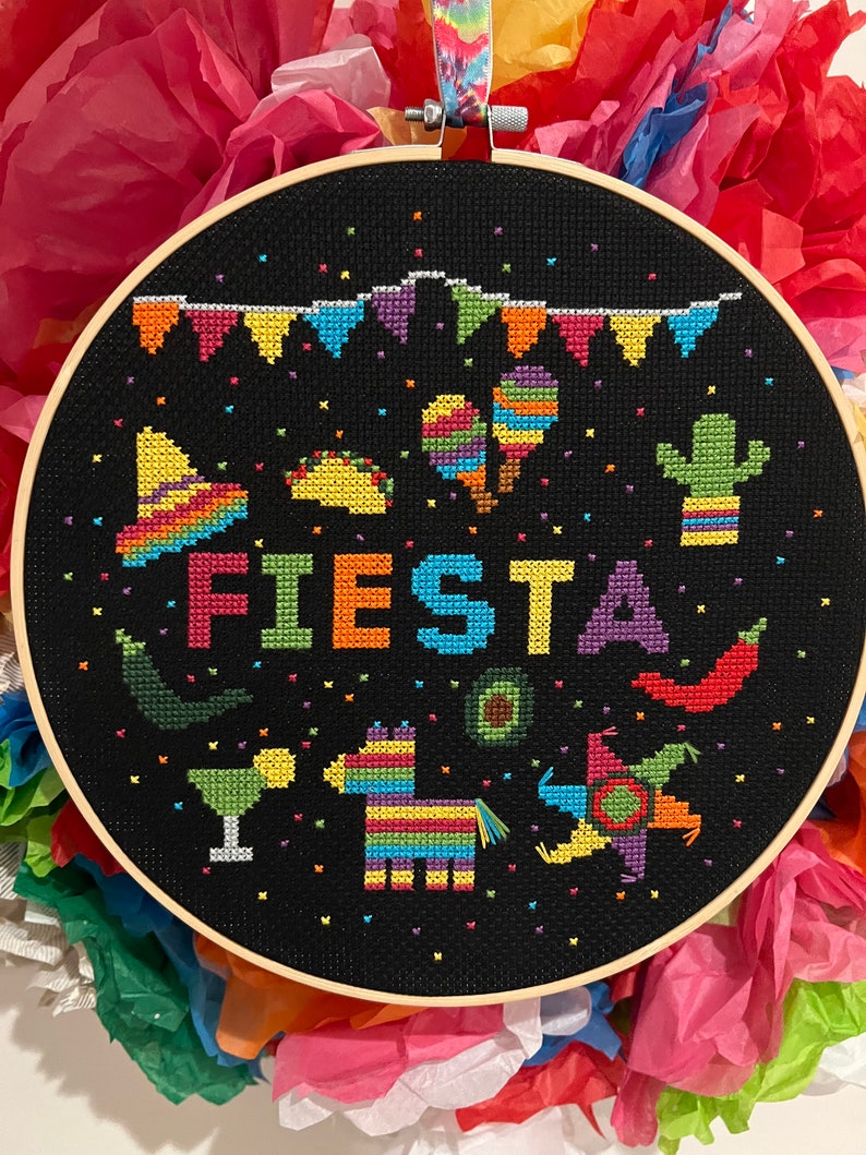 Fiesta Cross Stitch PDF Pattern Digital Download - Etsy