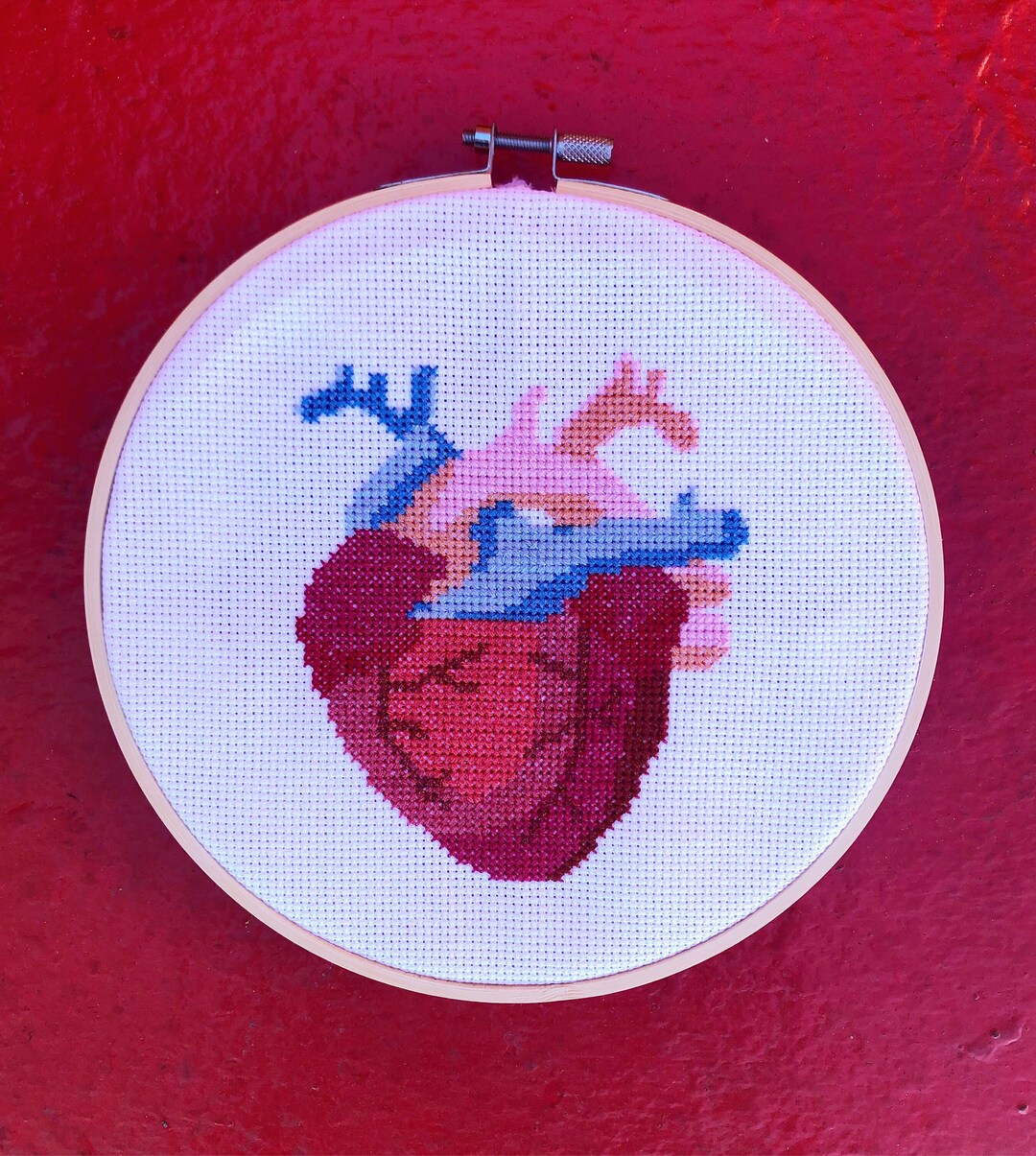 Anatomical Heart PDF Cross Stitch Pattern - Etsy