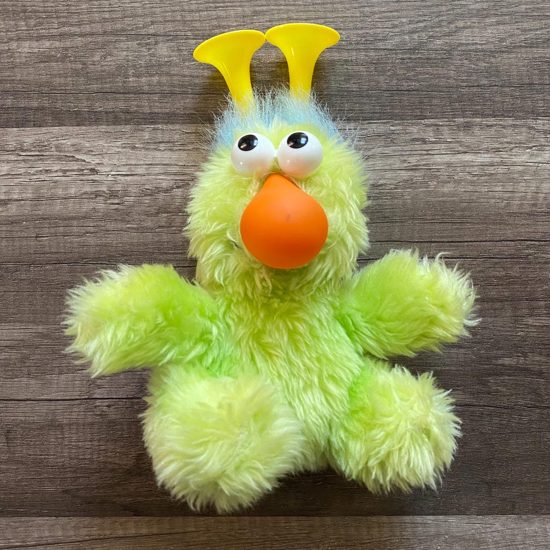 Sesame Street Honker Green Muppet Plush Toy 8 Applause Vintage Muppets ...