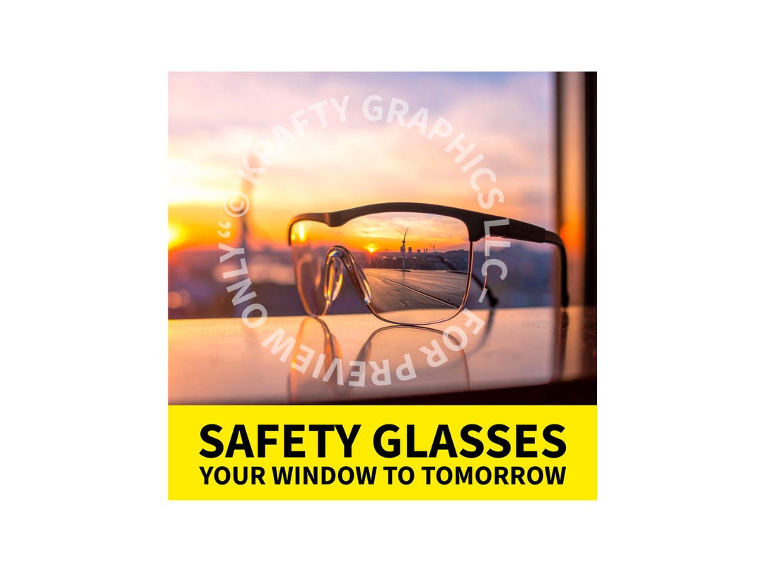 Safety Glasses Poster: Workplace PPE Motivation Art (digital Download ...